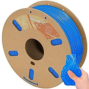 TPU Black and TPU Electric Blue Bundle, DURAMIC 3D TPU Flexible Filament 95A, Soft TPU 3D Printing Filament, 1kg Spool, Dimensional Accuracy +/- 0.05mm, Black 1 Pack