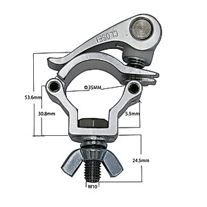 DJ Lighting truss Clamp 1.26-1.38 inch OD Pipe Truss F34 Quick Release Mount Heavy Duty 165 Lbs (1PCS)