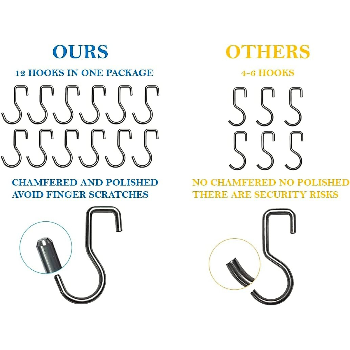 YIIYIIN 18 Inch Magnetic Knife Holder with Hooks - Magnetic Kitchen Knife Bar - Magnetic Knife Strips - Magnetic Utensil Holder - Kitchen Utensil Hanger - Kitchen Organizer