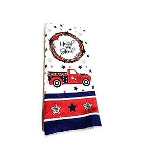 Set of 2 Decorative Patriotic 4th of July Gnomes Kitchen Towels, 15x25 in