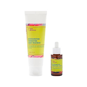 Good Molecules Discoloration Correcting Face Serum (30 ml) and Discoloration Correcting Body Treatment (120 ml) - Set of 2