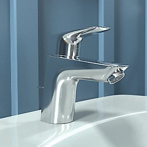 hansgrohe Logis Modern Low Flow Water Saving 1-Handle 1 5-inch Tall Bathroom Sink Faucet in Chrome, 71070001