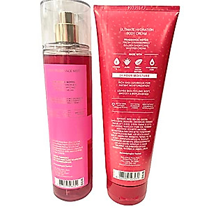 Bath & Body Works - Strawberry Pound Cake - 2 pc Bundle - Fine Fragrance Mist and Ultimate Hydration Body Cream (Packaging Design Varies)