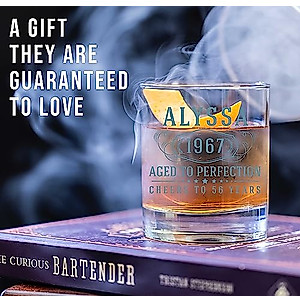 Personalized Printed 11oz Whiskey Glass – Customized Gifts for Men Him, Custom Name Cocktail Cup, Happy 40th Birthday Gift Idea for Dad Father Brother Adult Son, Turning Years Old Bday Party, Bernard