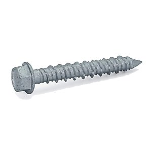 CONFAST 1/4" x 1-3/4" Concrete Screws 410 Stainless Steel Hex with Concrete Drill Bit for Anchoring to Masonry, Block or Brick (50 per Box)