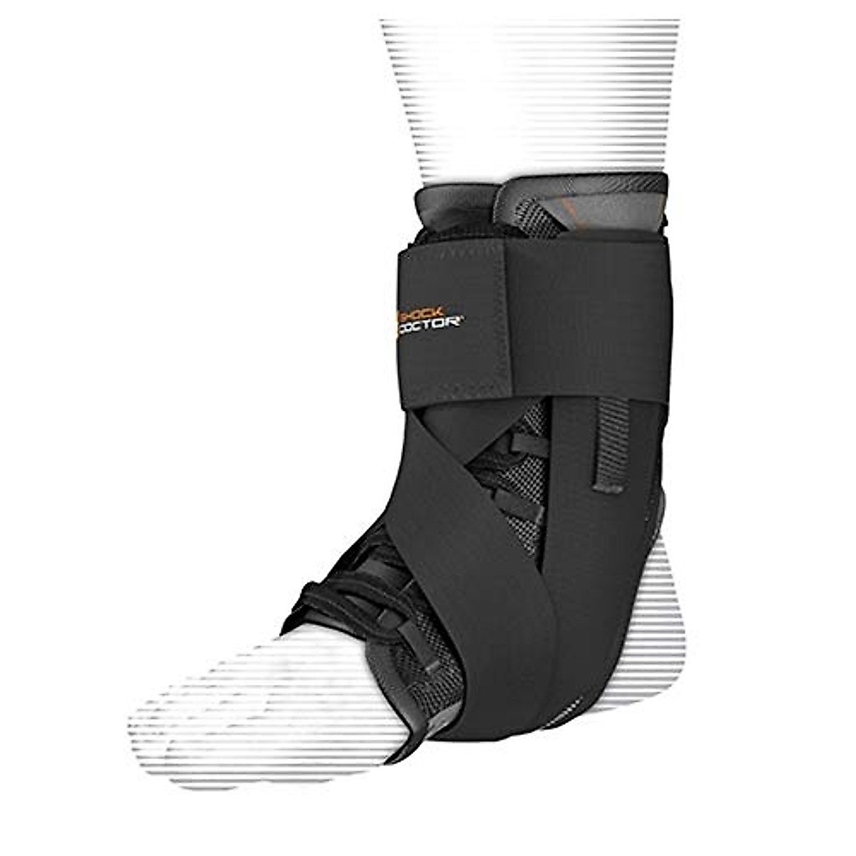 Shock Doctor Ultra Wrap Lace Ankle Support (Black, Medium, 8.5–9)