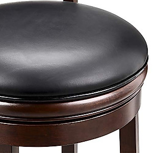 Ball & Cast Swivel Counter Height Barstool 24 Inch Seat Height Cappuccino Set of 2