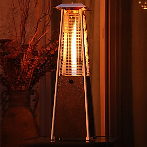 Hanover 34-In. Mini Pyramid Tabletop Propane Patio Heater, Hammered Bronze