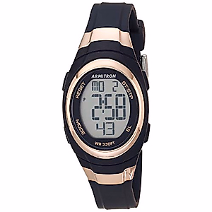 Armitron Sport Women's Quartz Sport Watch with Resin Strap, Blue, 11.8 (Model: 45/7034RNV)