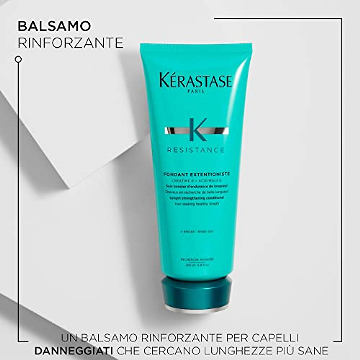 Kerastase Resistance Fondant Extentioniste Conditioner | Strengthening and Smoothing Conditioner | Easily Detangles and Seals Split Ends | With Amino Acids and Ceramides | For Damaged Hair | 6.8 Fl Oz