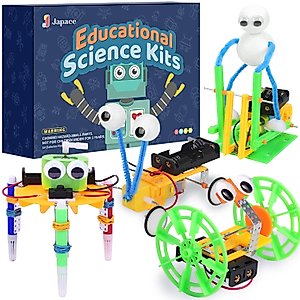 Japace Electric Robotics Science Kits | Stem Projects for Kids Ages 8-12 | DIY Building STEM Toys for Boys & Girls | Cool Stuff Gift for Birthday & Christmas