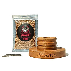 SmokeTop Cocktail Smoker Kit - Old Fashioned Chimney Drink Smoker for Cocktails, Whiskey, & Bourbon - by Middleton Mixology (Cherry)