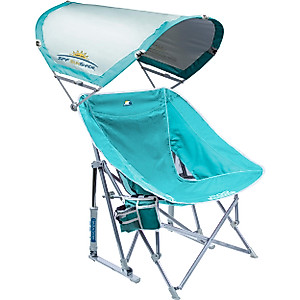 GCI Outdoor Waterside Pod Rocker Outdoor Rocking Chair with Sunshade Canopy