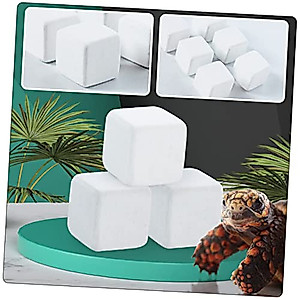 Ipetboom 30 pcs Reptiles Chlorine Household Reptile Natural Fish Turtle Stones Lizard Turtles Professional Freshwater Mineral Removal Substrate Minerals Supplies Aquarium Calcium White