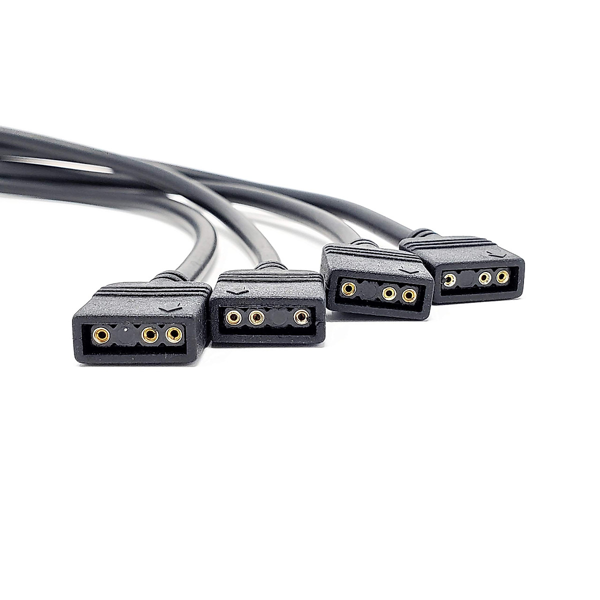 Micro Connectors Addressable RGB 1 to 4 Splitter Cable - 50cm/ 2 Pack, Model: F04-04ARGB50-2P