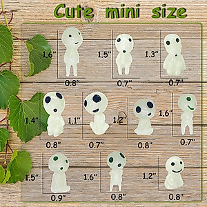 POPKER 20Pcs Fairy Garden Accessories Outdoor Miniature Decor Glow in The Dark Tree Elves Luminous Ghost for Micro Landscape Gnomes Decoration Patio Lawn Yard Pot Kit