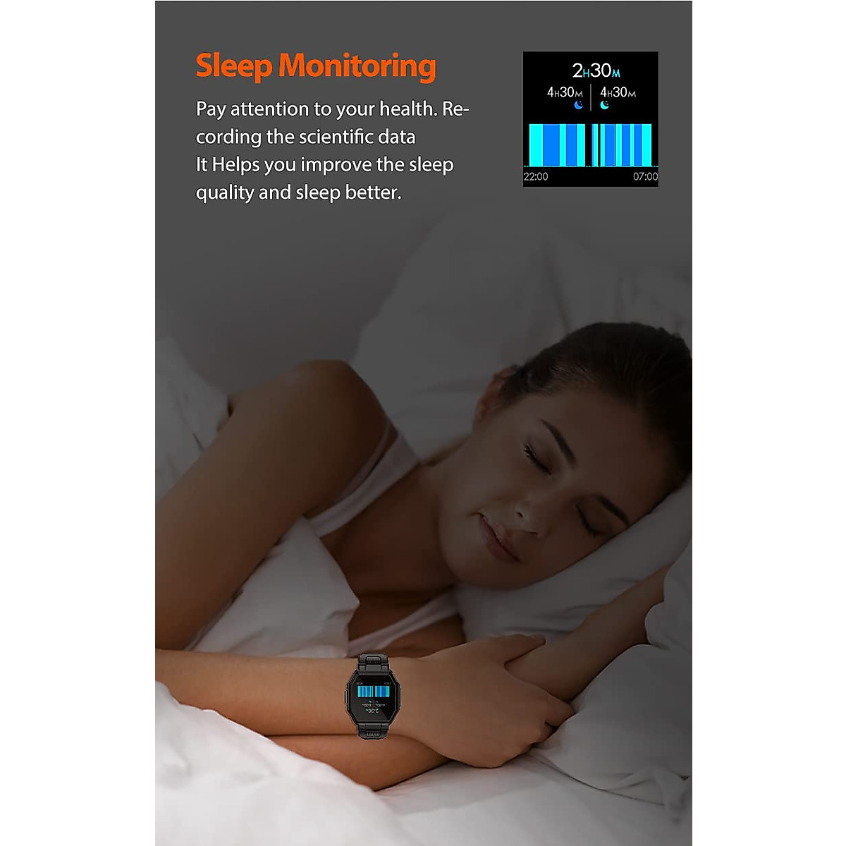 Smart Watches for Men Activity Fitness Tracker with Bluetooth Call Heart Rate Blood Pressure Blood Oxygen Sleep Monitor IP67 Waterproof 1.54" Touch Screen Smart Watch for iOS Android (Black)