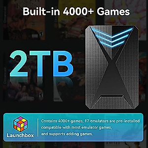 Retro Game Console, Emulator Console Built-in 4000+ Games, Plug and Play in Windows, Compatible with PS3/PS2/PSP, USB 3.0, 18 Emulators, Support Adding 70+ Emulator Games