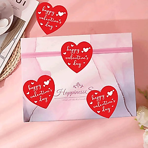 wootile Valentine's Day Heart Stickers, 2" Red Heart Shaped Labels 500 Pcs, Matte Finish for Gift Wrap, Decorations, Wedding Invitations, Party Favors, Crafts