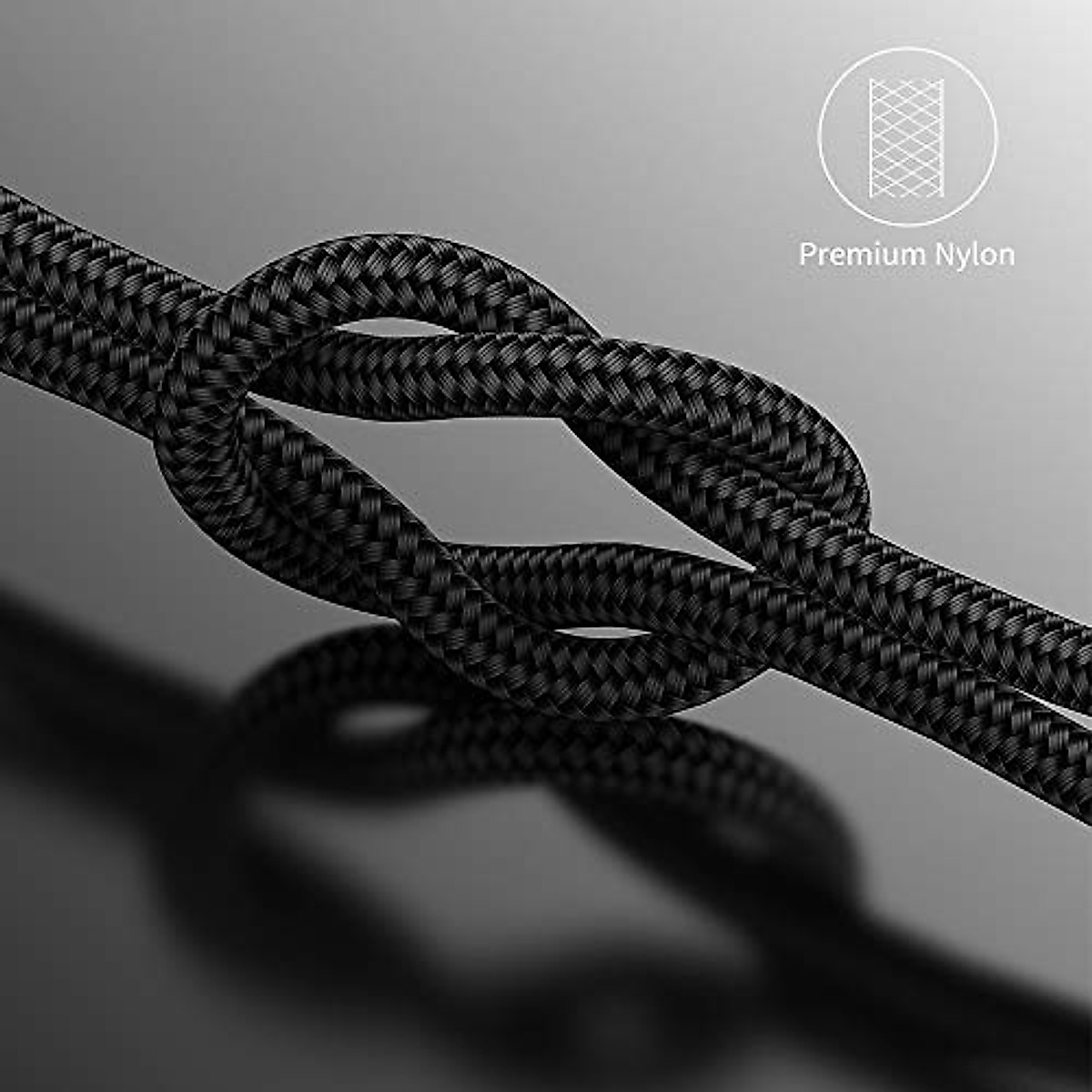 ROMOSS Multi USB Charging Cable - 5FT Nylon Braided 2 in 1 Fast Charger Micro USB Cable Compatible for iPhone, iPad, Airpods Earphone, Galaxy S7 J7 Note 5, Fire Tablets and PS4