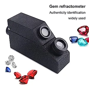 Gem Portable Refractometer, RHG181 1.30-1.81 Presidium Gemstone ldentification Tester for Jewelry, Gold ＆ Silver and Diamond, Lab Refractometers