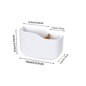 Ismeally Universal Multi-function TV Remote Control Air Conditioner Storage Box With Partitions Wall-mounted Phone Plug Holder Stand Container, Adhesive,Hole-Free,No Drilling