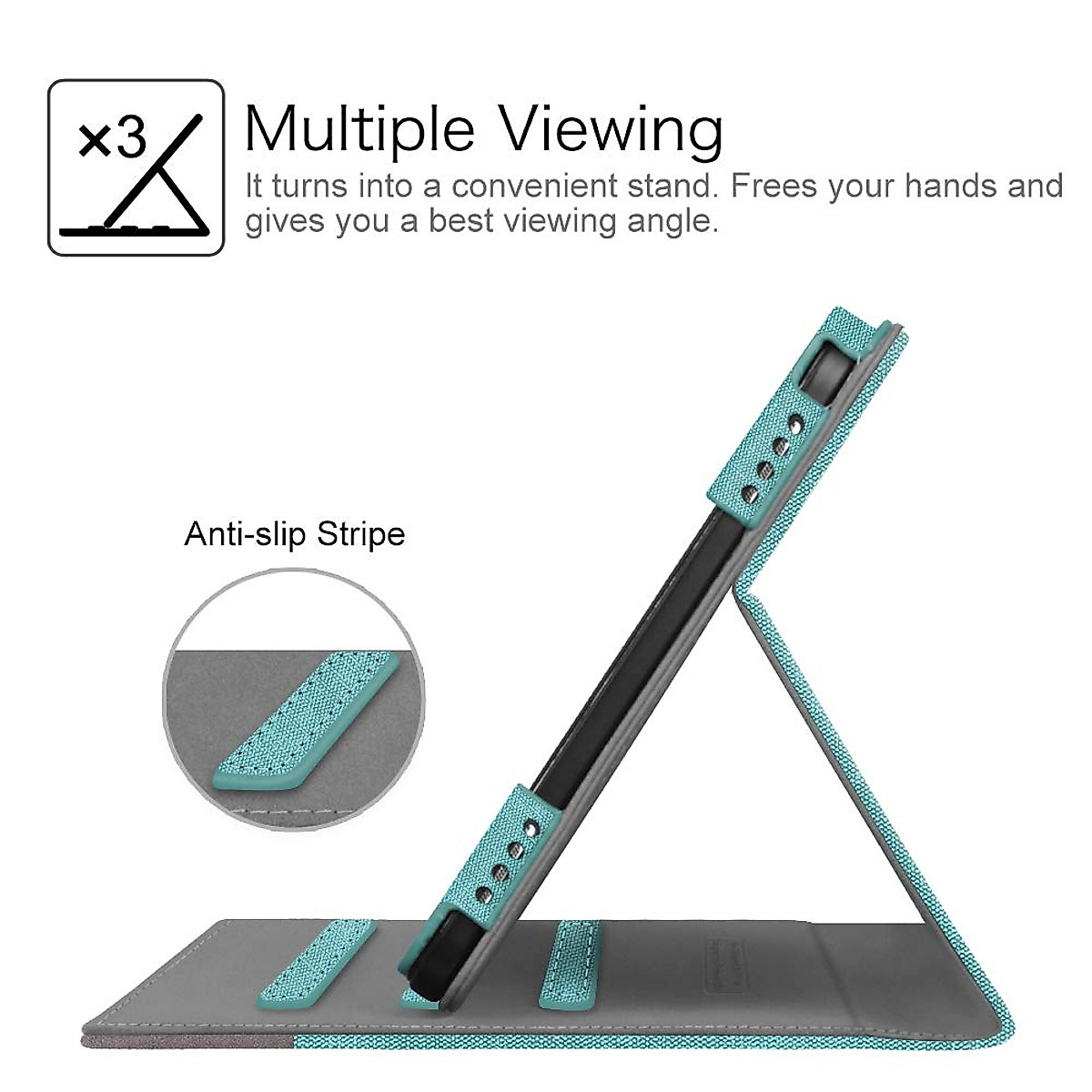 Fintie Case for Samsung Galaxy Tab A 10.1 (2016 NO S Pen Version), [Corner Protection] Multi-Angle Viewing Stand Cover with Pocket Auto Sleep/Wake for Tab A 10.1 (SM-T580/T585/T587), Turquoise