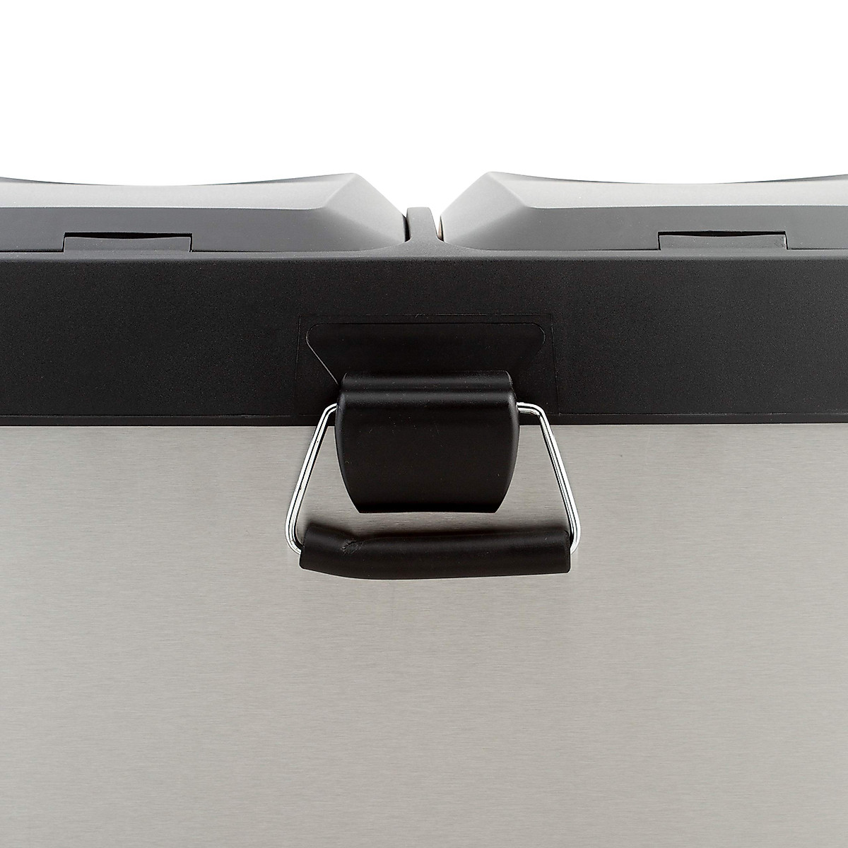 Organize It All Dual Compartment Step-On 8-Gallon (30 liter) Recycling Trash Can, Stainless Steel