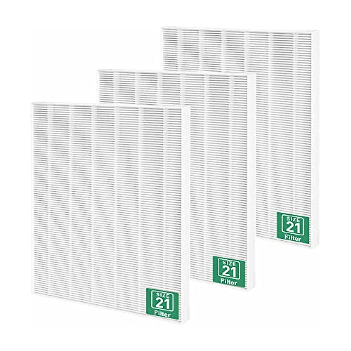 Vagmecip 115115 Size 21 Replacement Filter A Compatible with Winix C535, Winix PlasmaWave 5300, 6300, 5300-2, 6300-2, P300 Plasma wave Air Purifier, True HEPA Filter - 3 Pack