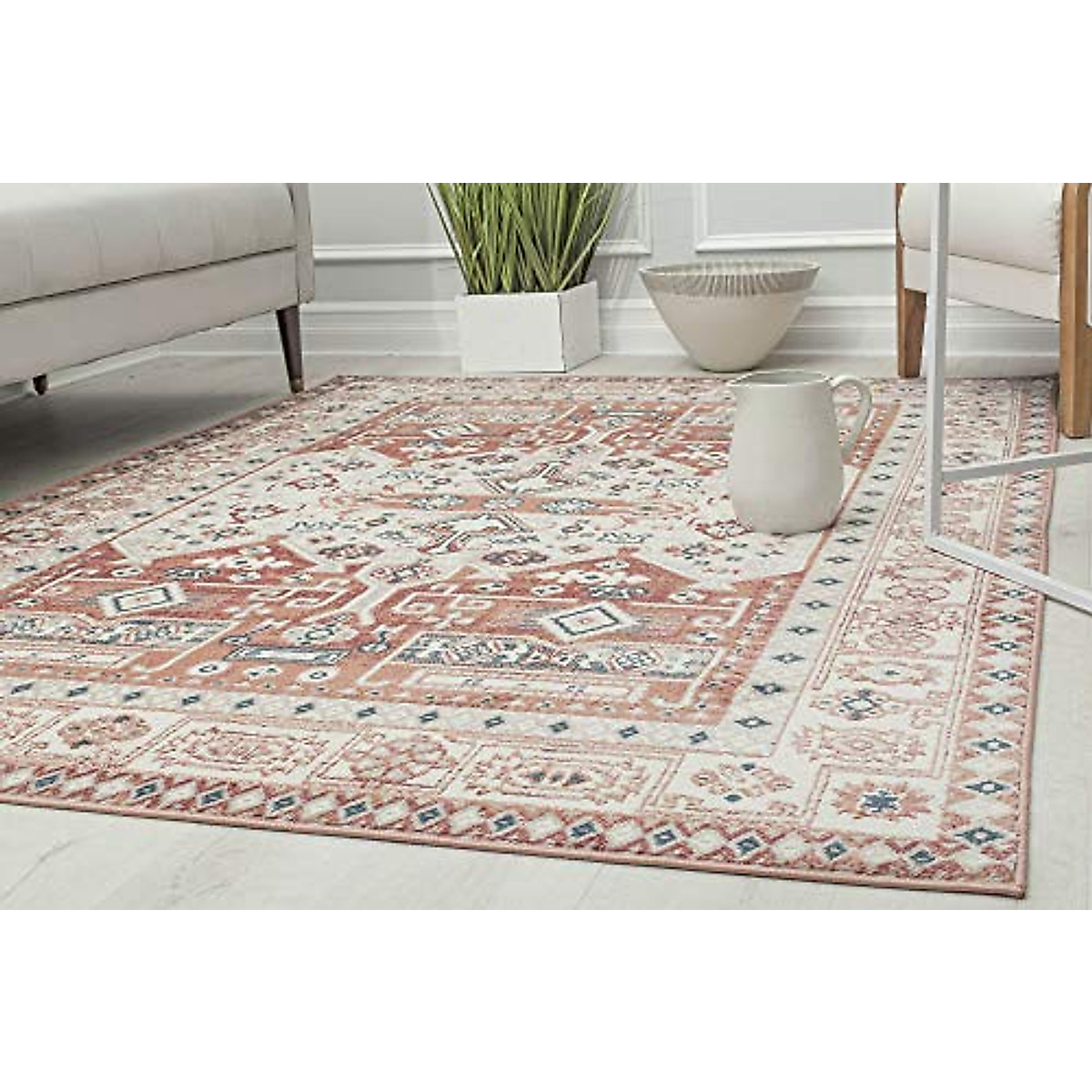 Rugs America Gallagher Collection GL60A Sangria Koti Transitional Vintage Area Rug 8' x 10'