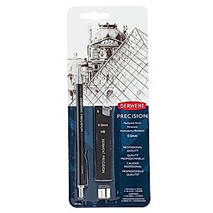 Derwent Mechanical Pencils 0.5, Metal Barrel, Precision, HB (2302428)
