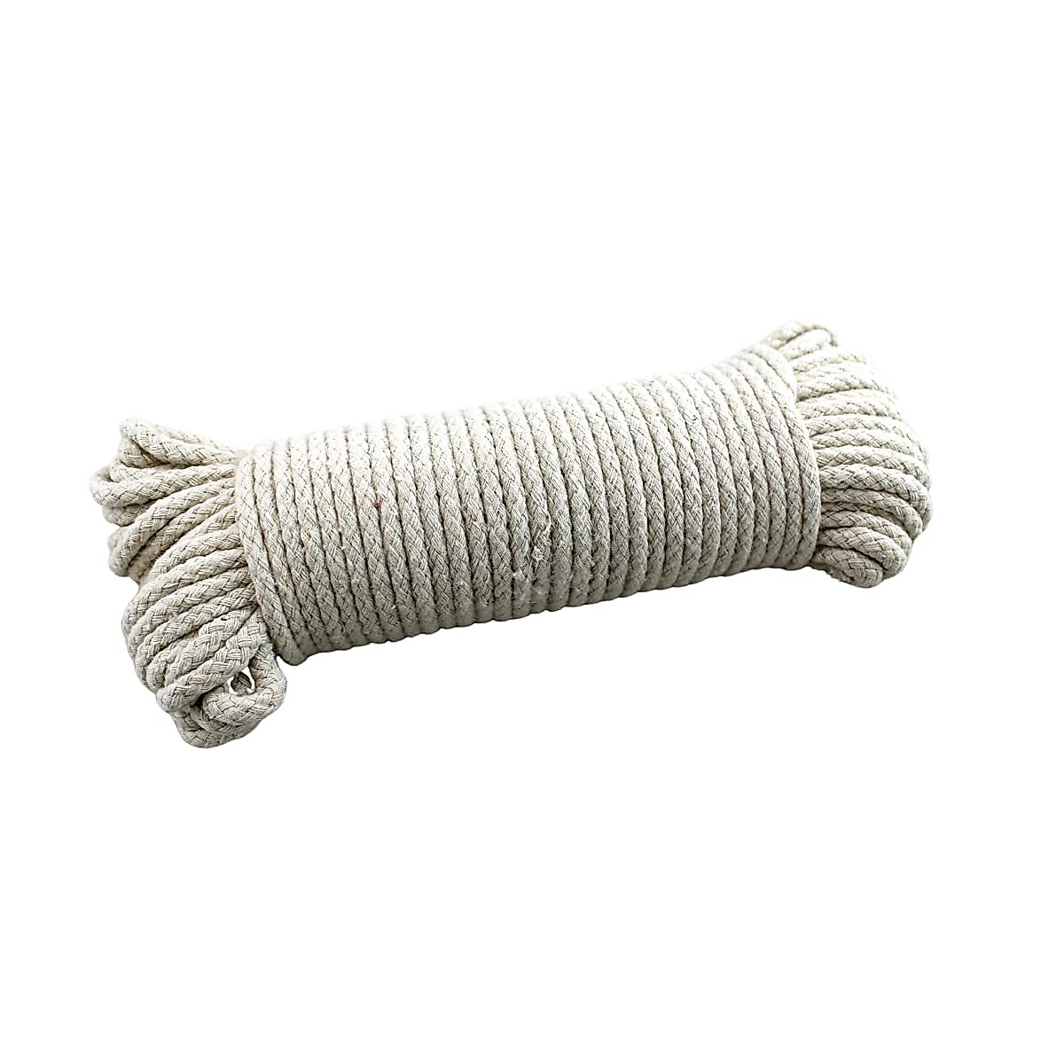 Dependable Industries Inc. Essentials Laundry Clothesline Kit 100ft Cotton Line, 2 Rustproof Pulleys, and 2 Spreaders White