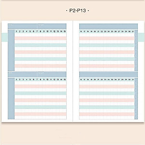 B6 Undated Monthly Weekly Planner Inner Core Time Management Weekly Schedule Book for Full Year Timeline Agenda Notebook Refill Paper (B6 inner core)