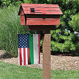 American Italian Flag Garden Yard Flag 12"x 18" Welcome House Flag Banners for Patio Lawn Outdoor Home Decor