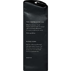 Kicking Horse Coffee, Decaf, Swiss Water Process, Dark Roast, Whole Bean, 10 Oz - Certified Organic, Fairtrade, Kosher Coffee