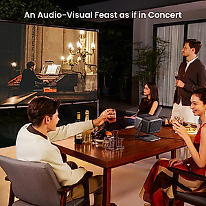 JMGO N1 Ultra 4K Triple Laser Projector, 360° Freestyle Gimbal, Blu-Ray 3D, 2200 CVIA Lumen, HDR 10, Android TV 11, 10W*2 Dynaudio Speakers, Instant Keystone Correction, Smart & Portable Theater