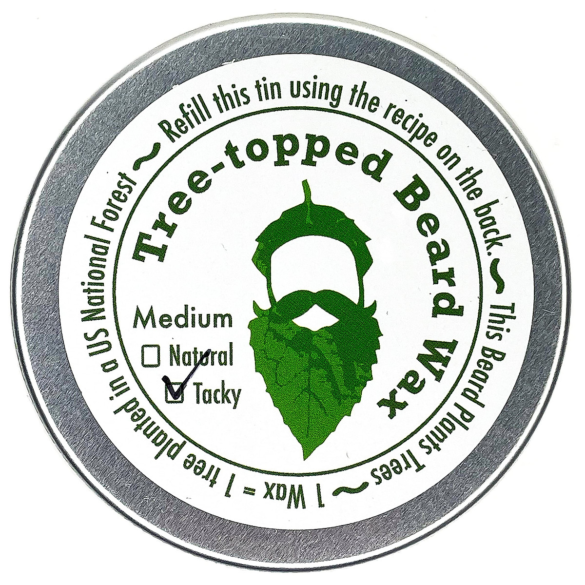 Green Beard Grmng Tree-Topped Beard Wax (2oz.) Medium Tacky - from