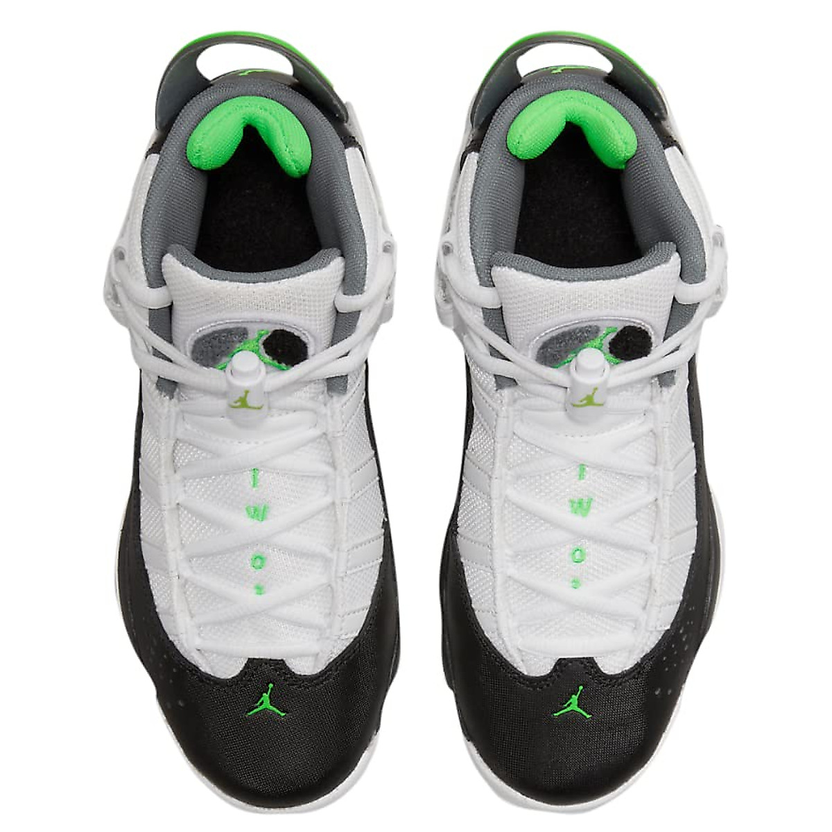 Big Kid's Jordan 6 Rings White/Green Strike-Black (323419 130) - 5