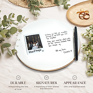 Mikito Elegant Wedding Guest Book – Ideal Baby Shower Guest Book, Memorable for Birthdays & Graduations – Classic Guestbook for Wedding Celebrations - Polaroid Guest Book