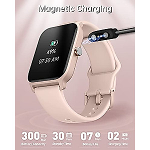 Smart Watch for Women (Answer/Make Call), 1.8" Touch Screen Activity Trackers for Android iPhone Compatible with Alexa Built in, Fitness Heart Rate Blood Oxygen Sleep Monitor, IP68 Waterproof
