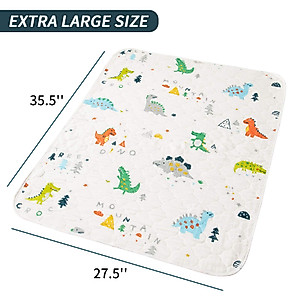 Catteyonce 2 Pcs 27x35Inches Waterproof Changing Pads,Reusable Leak Proof Crib Disaper Pads,Portable Unisex Baby Changing Mat for Home&Travel.