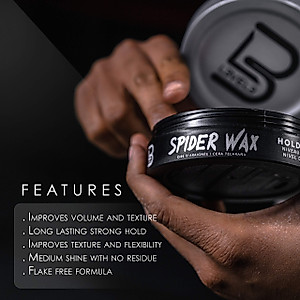 L3 Level 3 Spider Wax - Long Lasting and Strong Hold Improve your Hair Volume and Texture - Level Three Hair Wax for Men (150 ML, Spider Wax)