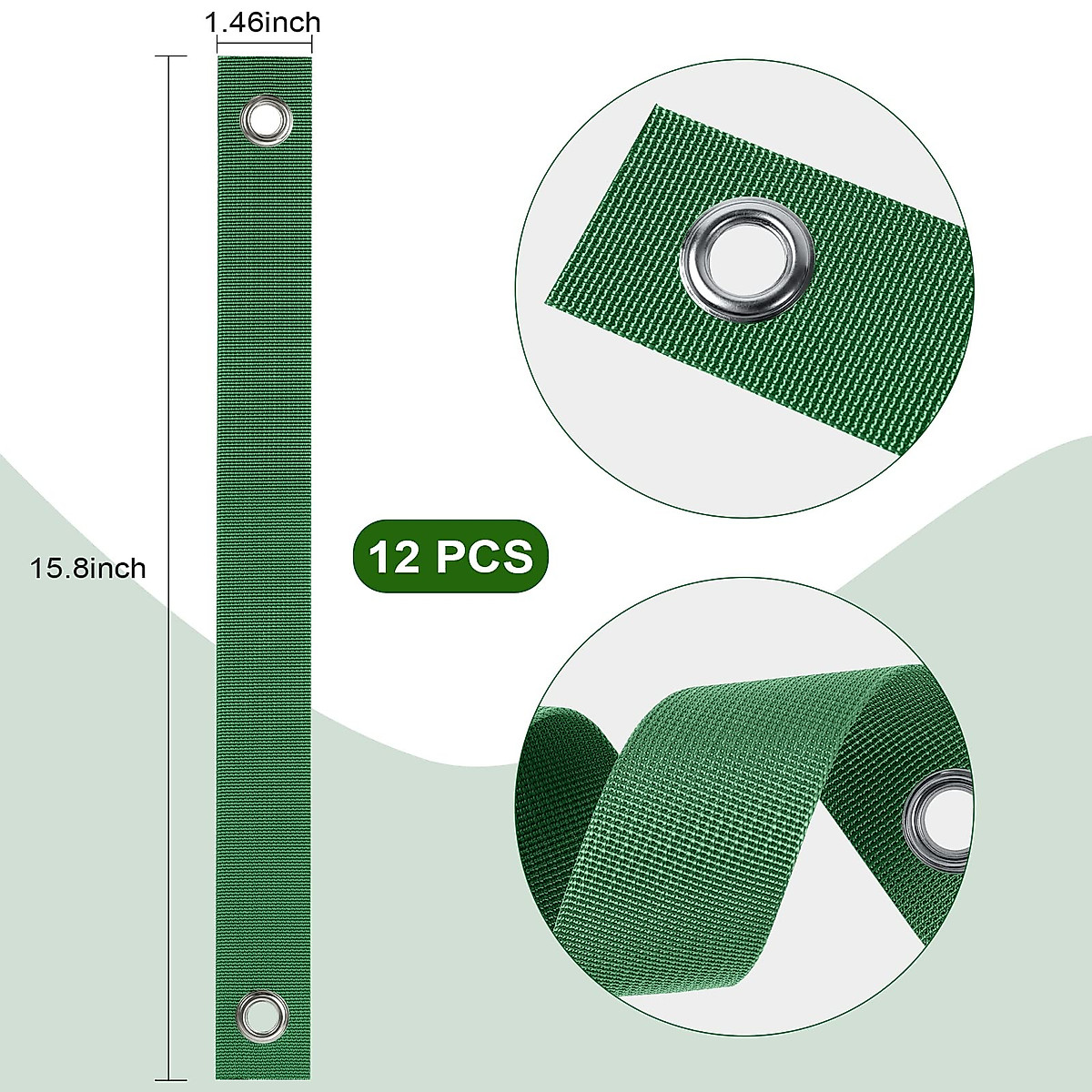 Jevrench 12 PCS Tree Straps for Staking, Tree Support Straps for Guying Staking Newly Planted Sapling Straight and Hurricane Protection, Heavy Duty Tree Stake Straps for Straightening