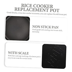 BRIGHTFUFU Non Stick Inner Pot for Rice Cooker Electric Cooker Accessory Replacement Pot for Household Use Compatible with Rice Cooker Models