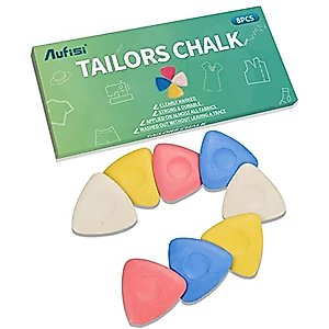 Aufisi Professional Tailors Chalk 8PCS, Triangle Sewing Chalk Fabric Markers - Sewing Notions & Accessories