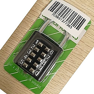 zeng Padlock - Digits Combination Lock,Button Combination Security Padlock Digital Lock, for Gym or Sports Locker, case, Toolbox, Fence, hasp Cabinet (Black)