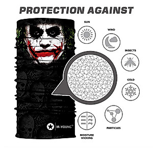 Skull Face Mask Bandanas, Neck Gaiter, Headwear, Magic Scarf, Headband for dust Sun Wind