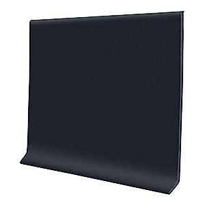 Proflex Black Vinyl Wall Base 6 inch X 80 ft - Wall Base Trim with Super Strong Peel and Stick Adhesive Back - Flexible Self Stick Vinyl Wall Base - Easy Install Vinyl Floor Base with Toe