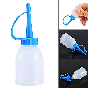 6Pcs/Pack 30ML Plastic Squeeze Bottle Needle Tip Dropper Bottles Multi Purpose Industrial Glue Gel Oil Plastic Squeeze Empty Bottle Jet Dispenser with On Lids