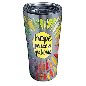Tervis Hope Peace Gratitude Triple Walled Insulated Tumbler, 20oz Legacy, Stainless Steel